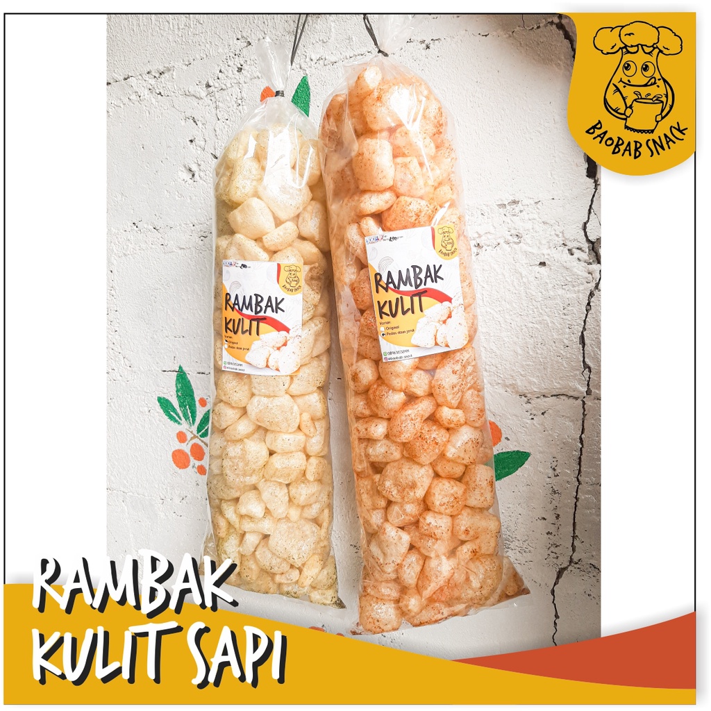 Jual Dorokdok Kerupuk Kulit Sapi 1 Bal Baobab Snack Jangek Rambak