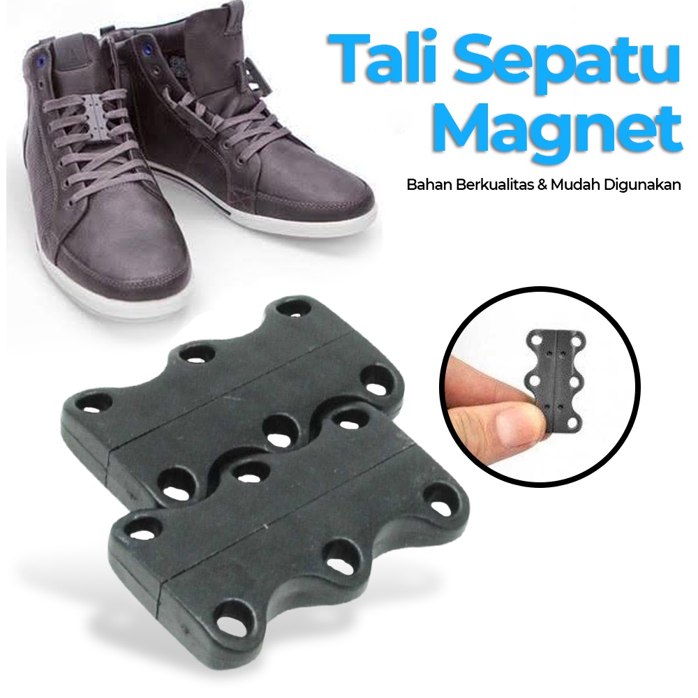 Jual Tali Sepatu Magnet - HJ-0001 - OMHABSBK Black | Shopee Indonesia