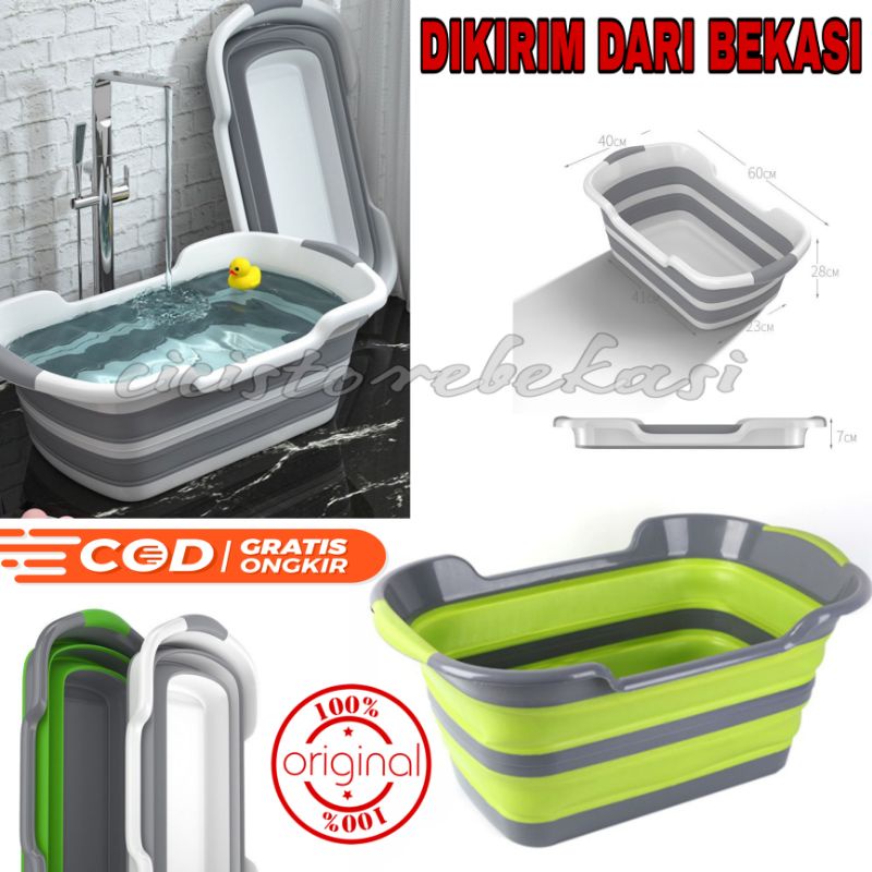 Jual Bak Mandi Bayi Lipat Foldable Baby Bathtub 60 x 40CM | Shopee ...