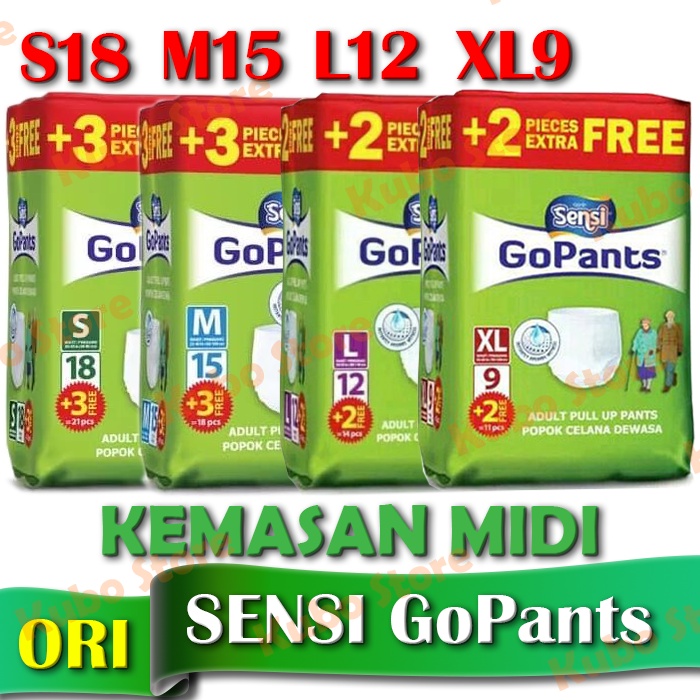 Jual Sensi GoPants MIDI Diaper Popok Dewasa Model Celana Adult Go Pants ...