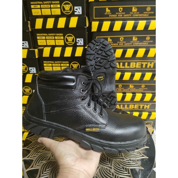 Jual SEPATU SAFETY BOOTH KING WALLBETH TIPE W25 FULL KULIT ASLI ...
