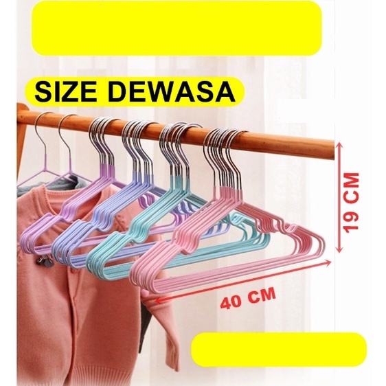 Jual IJNC Hanger Dewasa / Gantungan Baju / Hanger BajaGANTUNGAN BAJU ...