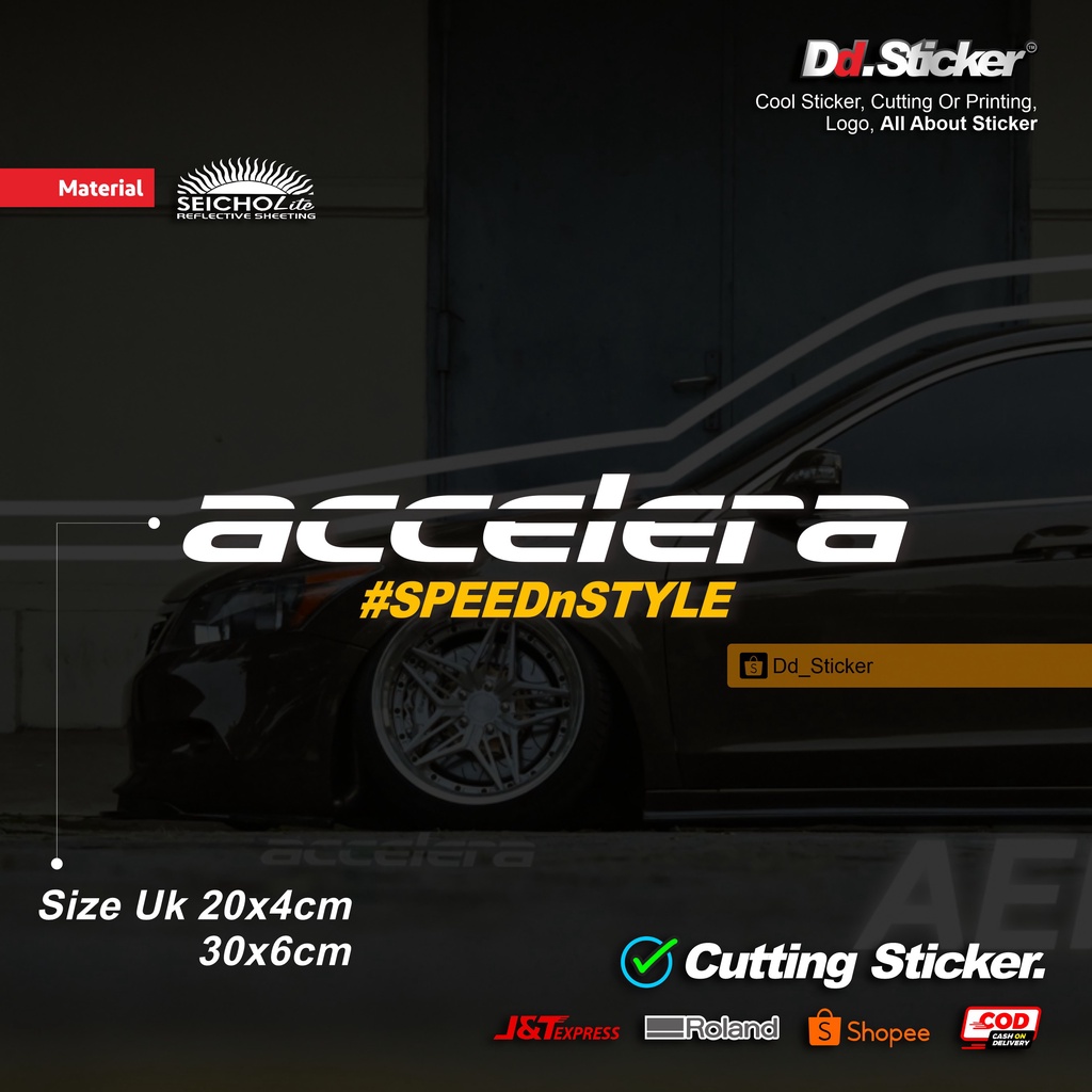 Jual Accelera SPEEDnSTYLE Logo | Cutting Sticker | Shopee Indonesia