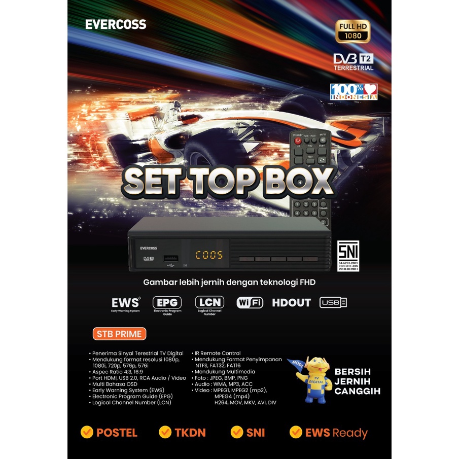Jual Evercoss Set Top Box Pro Digital TV Receiver Full HD | Shopee ...