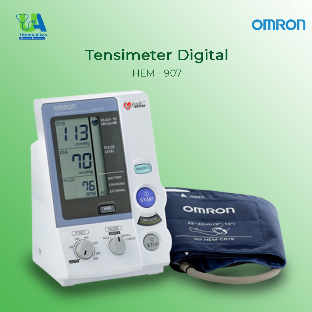Jual PROFESIONAL TENSIMETER DIGITAL | TENSIMETER | HEM - 907 | OMRON ...
