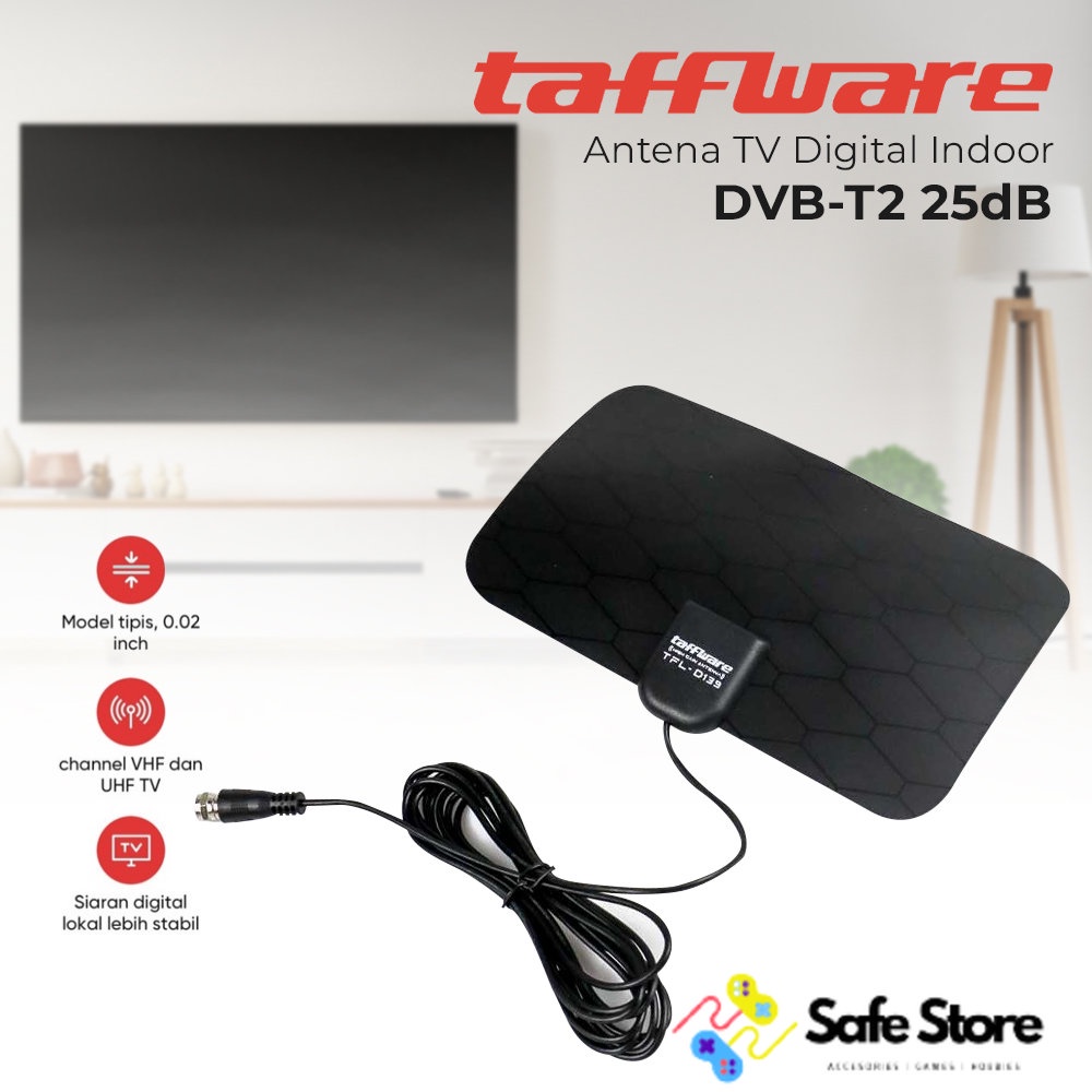 Jual Taffware Antena TV Digital Indoor DVB-T2 25dB Grid Pattern - TFL-D139 - Black | Shopee ...