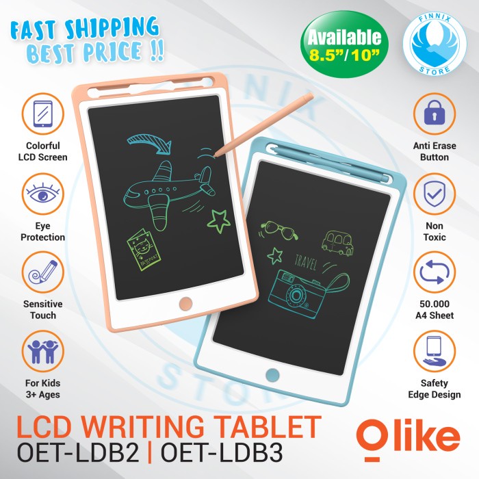 Jual Olike Lcd Writing Tablet / Drawing Board - Papan Tulis Gambar Anak ...