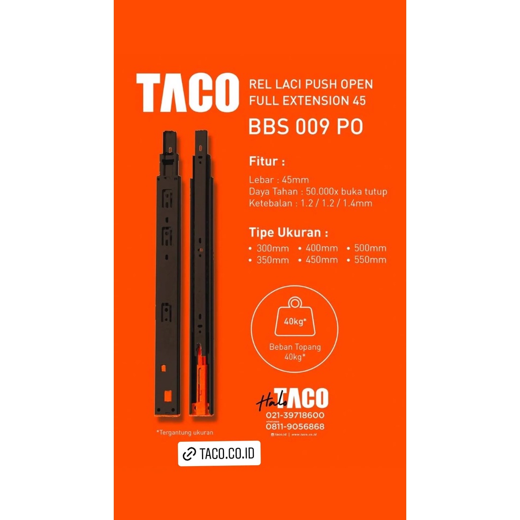 Jual BBS-009 PO 30/35/40/45/50/55 RELL LACI PUSH OPEN TACO | Shopee ...