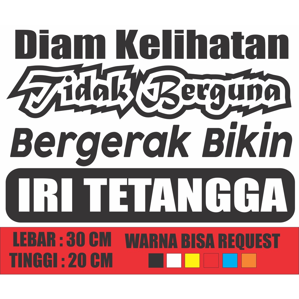 Jual Cutting sticker stiker mobil stiker motor stiker tulisan kata kata | Shopee Indonesia