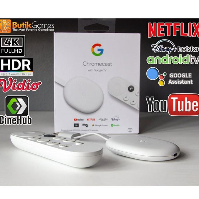 Jual Google Chromecast Chrome Cast With Google Tv | Shopee Indonesia