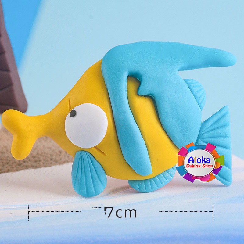Jual Topper Kue Mermaid Hewan Laut Clay / Dekorasi Ulang Tahun Mermaid ...