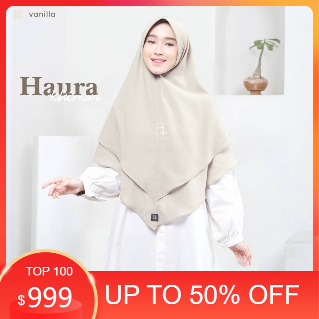 Jual Azmeela Hijab Haura 2 Layer 1 Warna | Shopee Indonesia