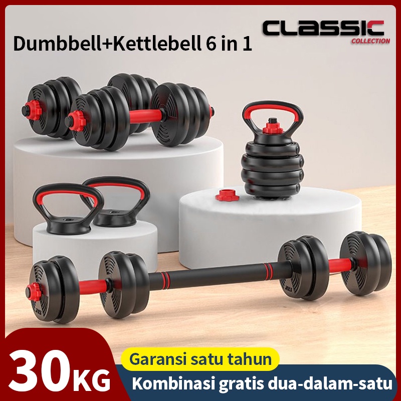 Jual 【Spot barang】Dumbbell set 30KG peralatan fitness barbel set 30 kg Latihan Beban | Shopee ...
