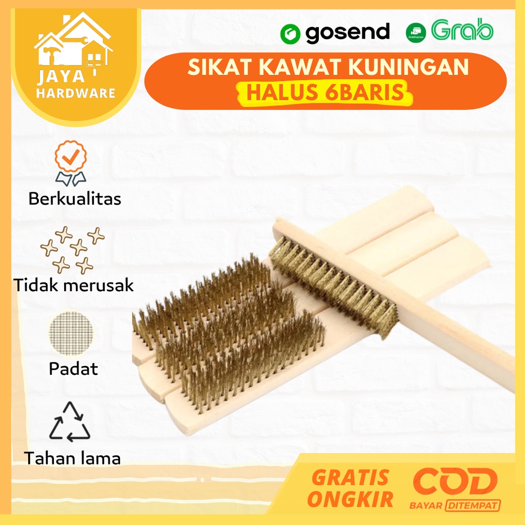 Jual 6 Baris Sikat Kawat Baja Kuningan | Pembersih Noda Kerak/Karat ...
