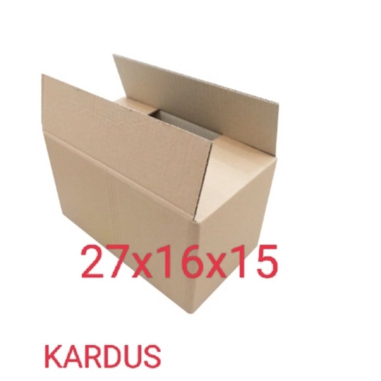 Jual kardus sedang UK 27x16x15 kardus polos kardus packing | Shopee ...