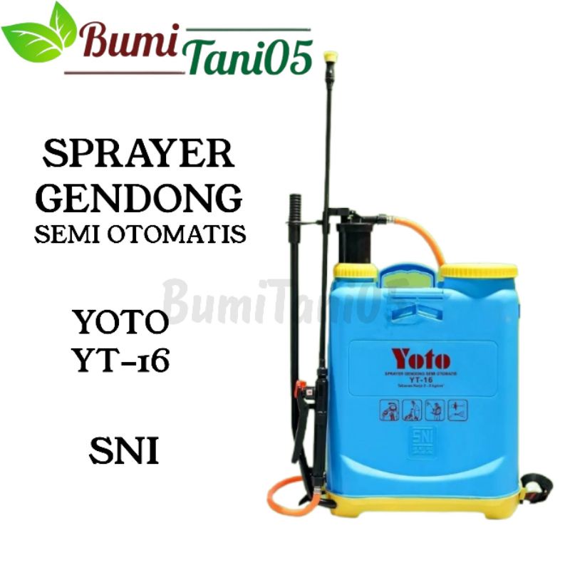 Jual Sprayer Manual Yoto YT-16 Hand Knapsack Tangki Gendong 16 Liter ...