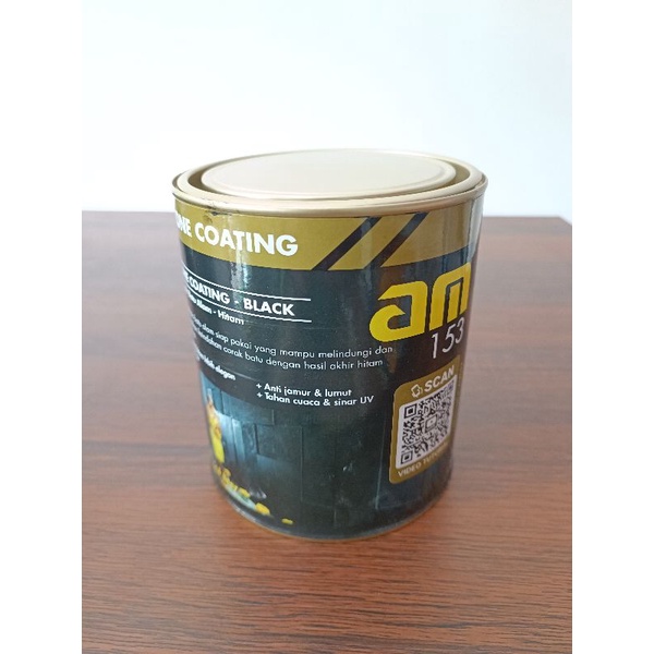 Jual AM 153 stone coat black / pelapis batu alam hitam 1 liter | Shopee ...