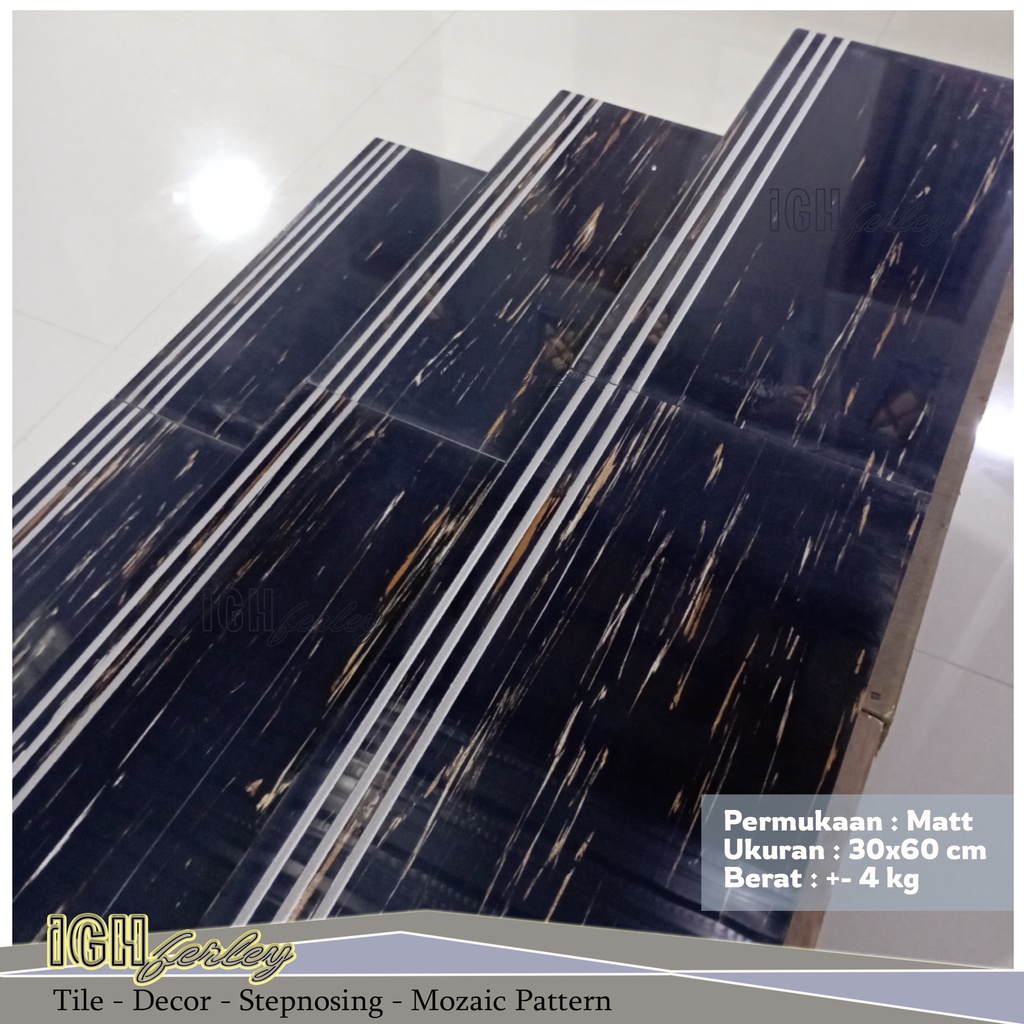 Jual Stepnosing Granit 30x60 Marmer Hitam Glossy Termurah Lantai Tangga ...