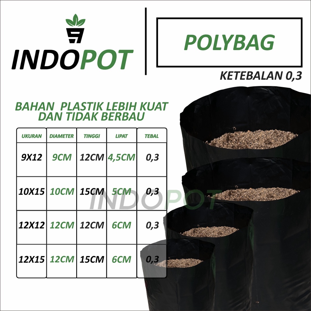 Jual Polybag Kecil Polybag 10x15,9x12,12x15,12x12 Tebal 0,3 Tanaman ...