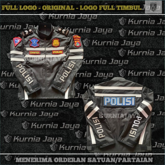Jual ⭐BISA COD⭐ jaket polisi hitam/jaket/jaket patwal - Hitam, XXXL ...