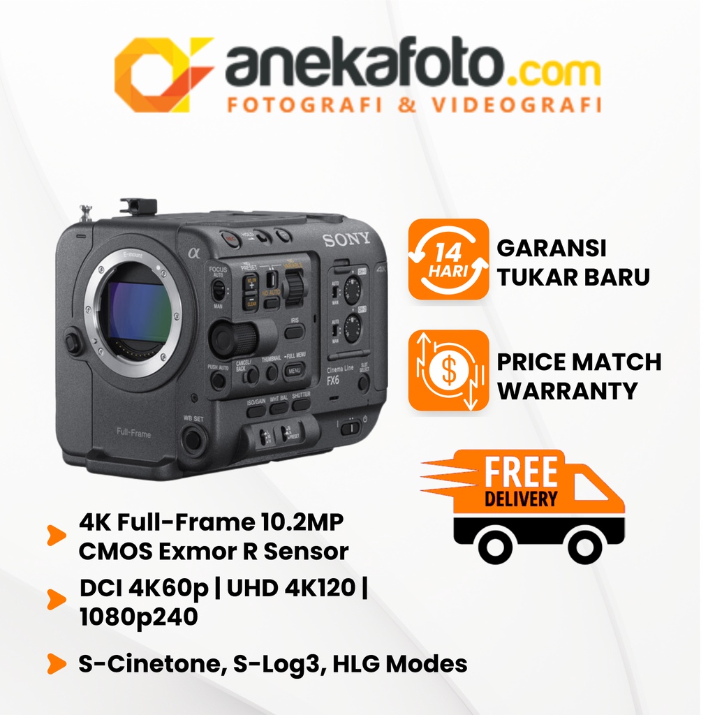 Jual Sony FX6 Full Frame Professional Cinema Camera - Camcorder Body Only | Shopee Indonesia