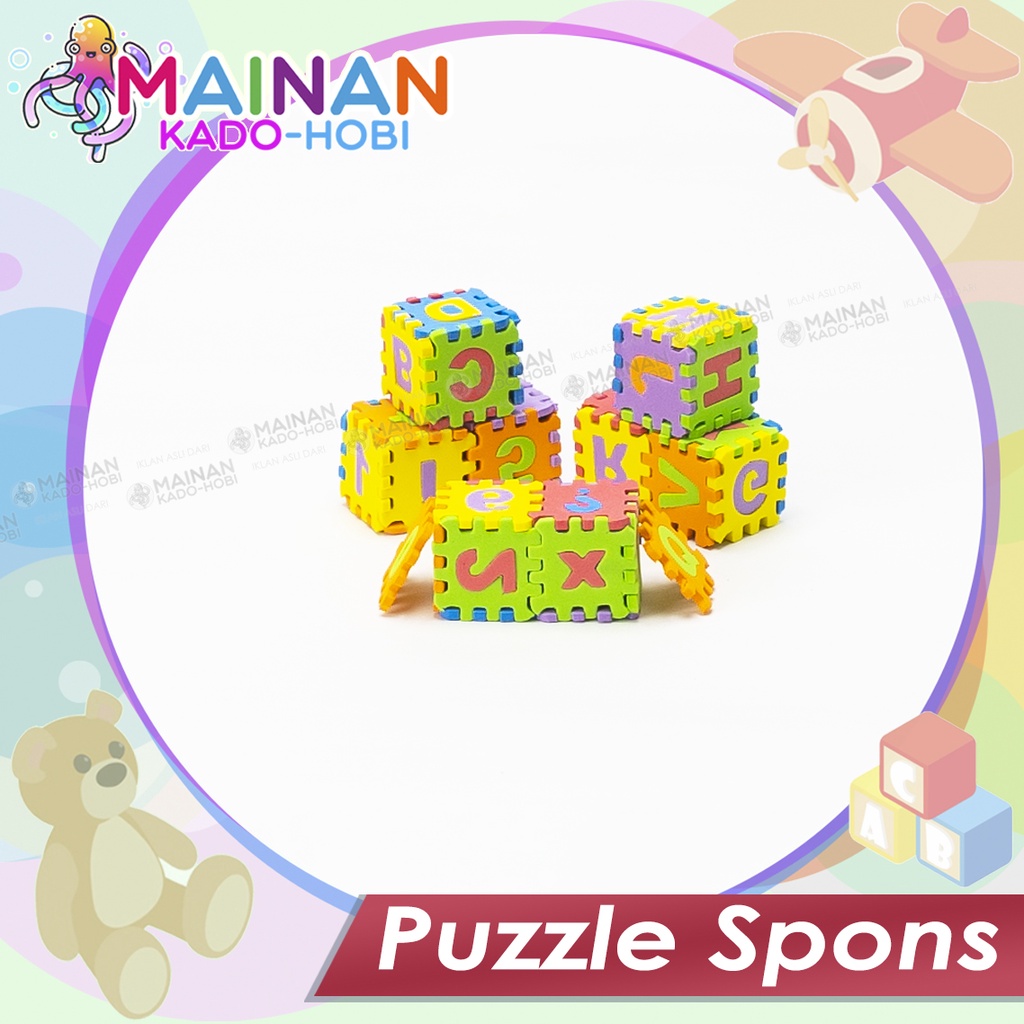 Jual MAINAN EDUKASI ANAK SUSUN PUZZLE GABUS BUSA SPONS SPONGE HURUF ...