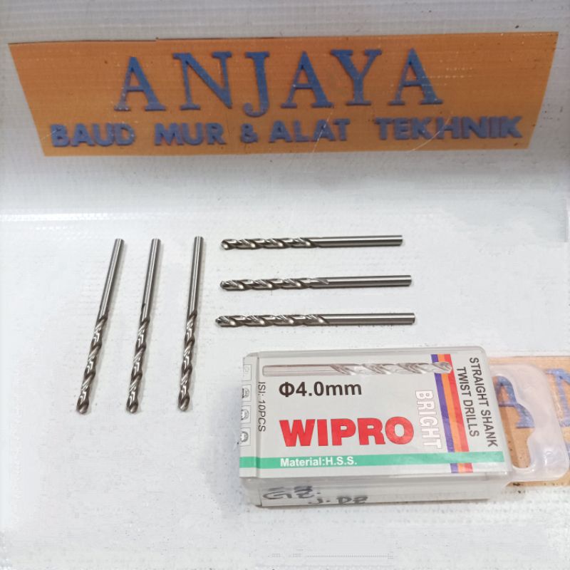 Jual WIPRO Mata Bor HSS 4.0mm ( satuan ) | Shopee Indonesia