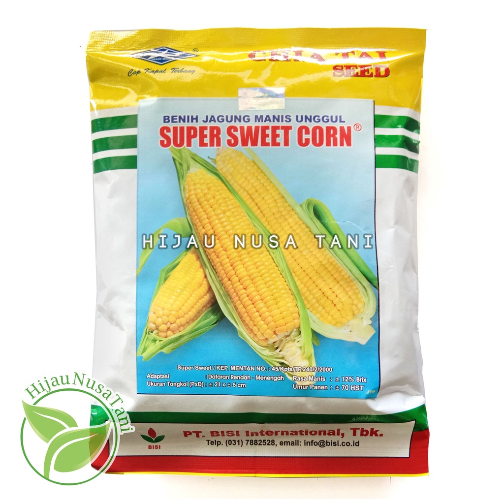 Jual Benih Jagung Manis SUPER SWEET CORN 250 gram - BISI Cap Kapal Terbang Chia Tai Biji Jagung ...
