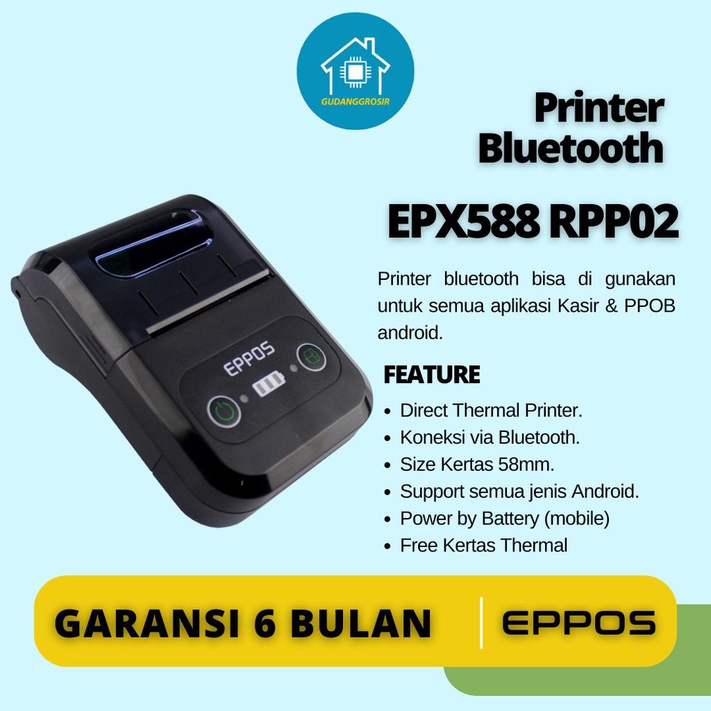 Jual Printer Bluetooth EPPOS EPX588 RPP02 original | Shopee Indonesia