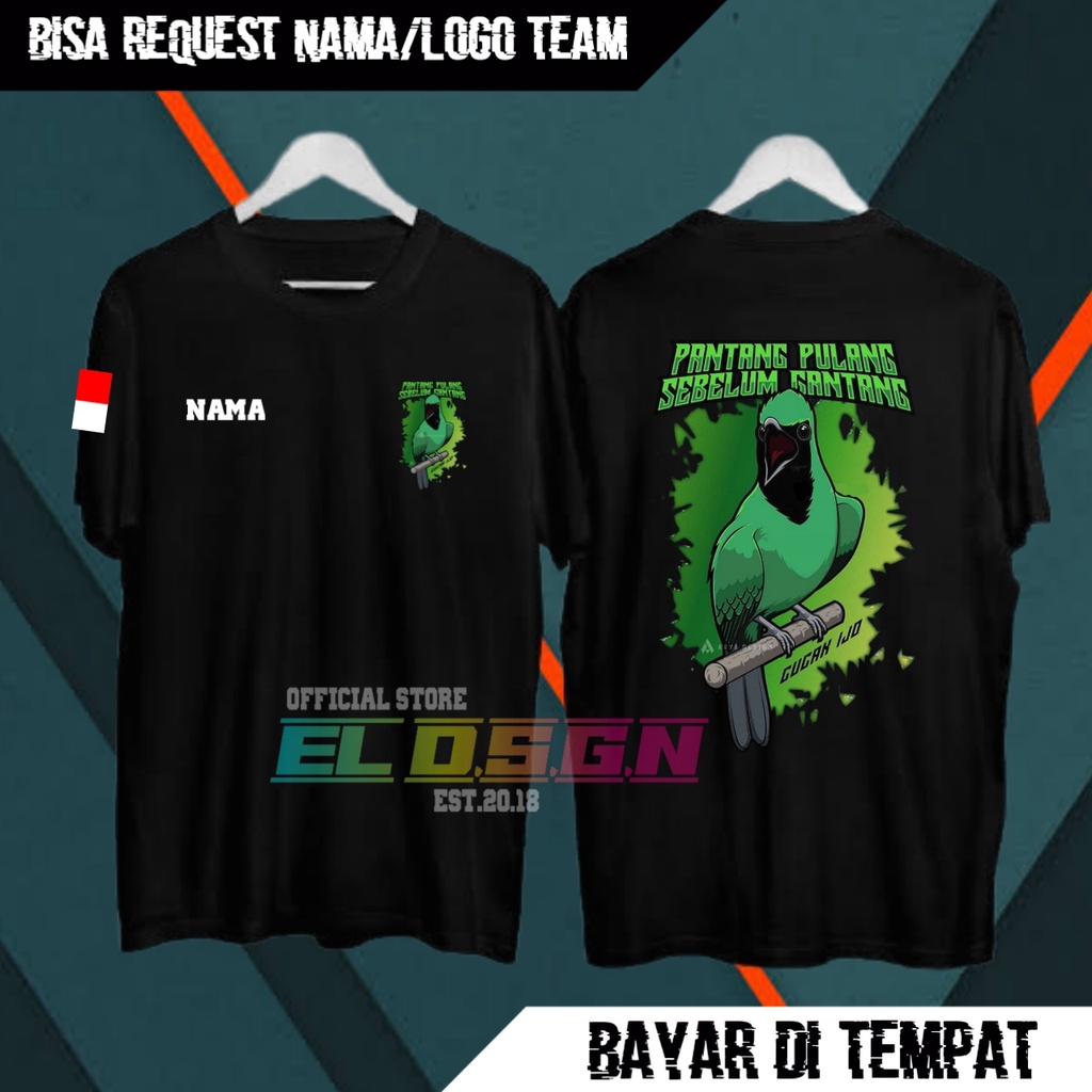 Jual ELSTORE.ID PROMO Kaos Distro premium KICAU MANIA CUCAK IJO SINGLE ...
