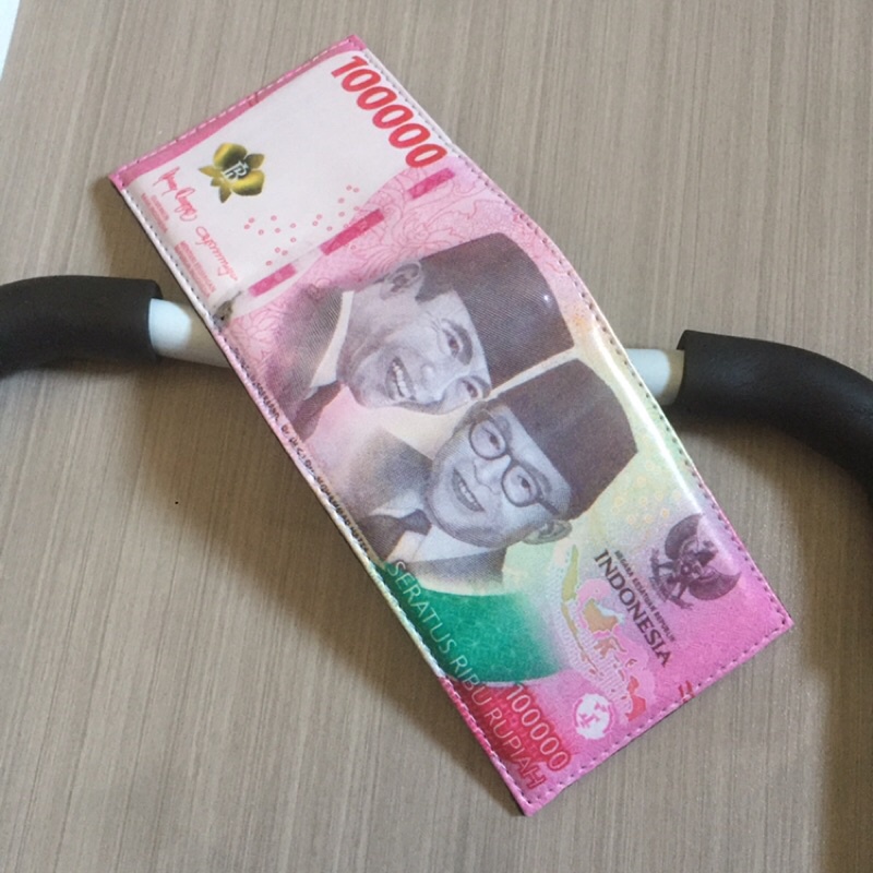 Jual dompet unik gambar uang rupiah bahan lax D600 model lipat biasa # ...