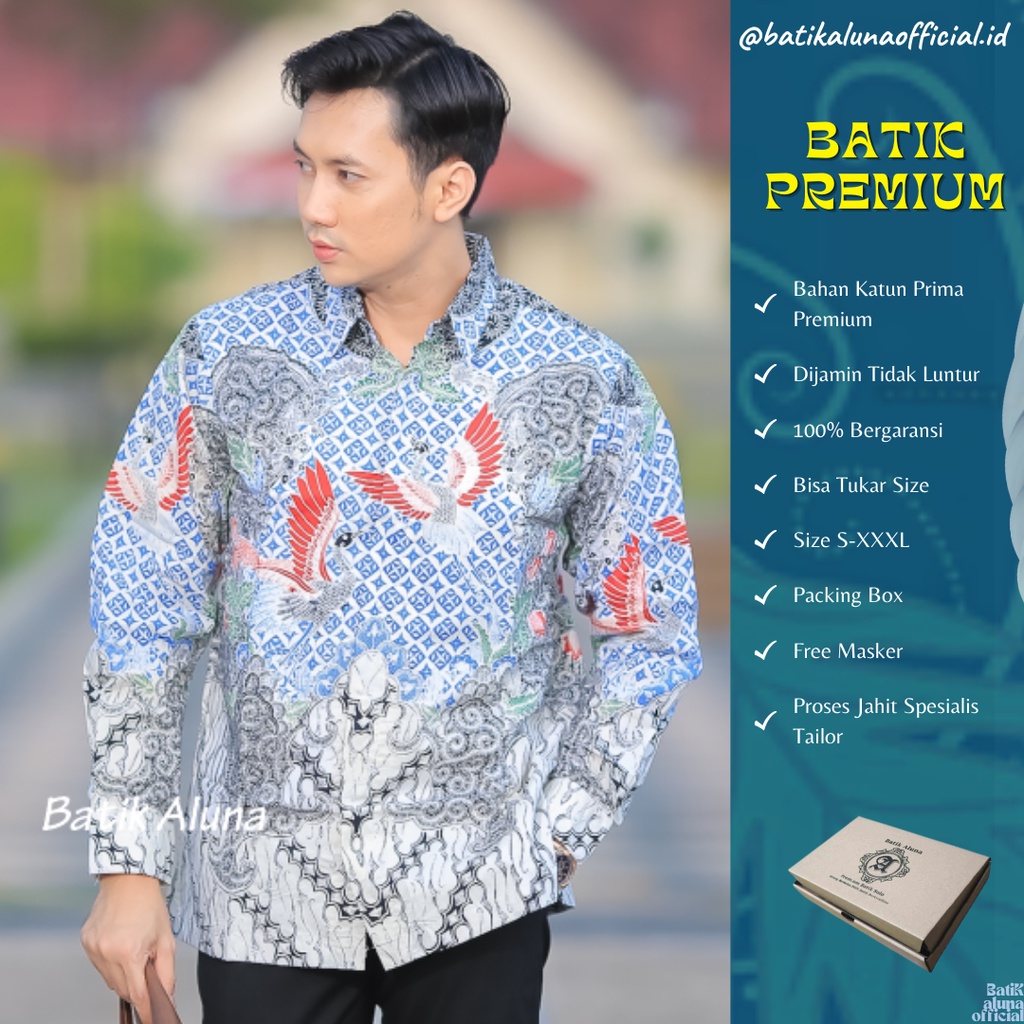 Jual Batik Pria Tangan Panjang Modern Furing Adem Batik Regular Fit ...