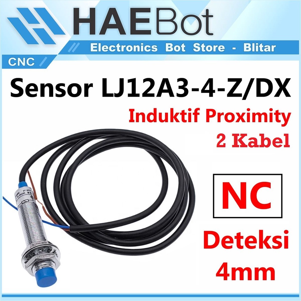 Jual [HAEBOT] Inductive Proximity Sensor Induktif 2 Kabel NC LJ12A3-4-Z ...