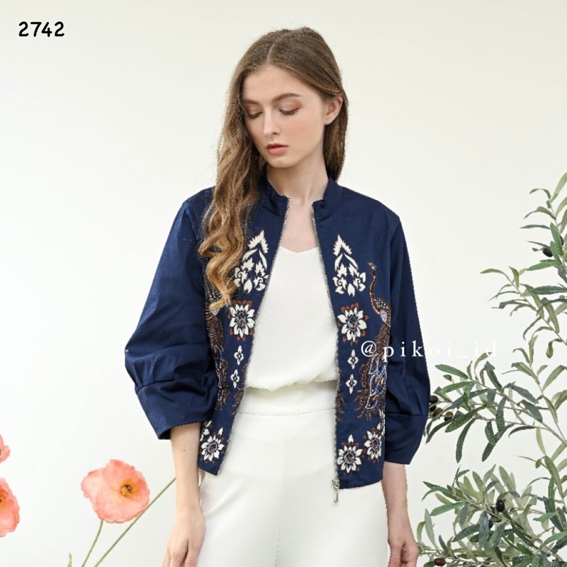 Jual Bomber jaket Batik modern cewek murah / batik kantor wanita ...