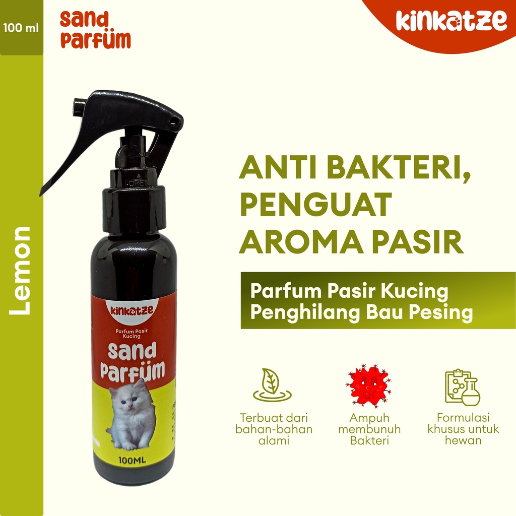 Jual 100 ML Kinkatze Sand Parfum Lemon | Pewangi Pengharum Pasir Kucing ...