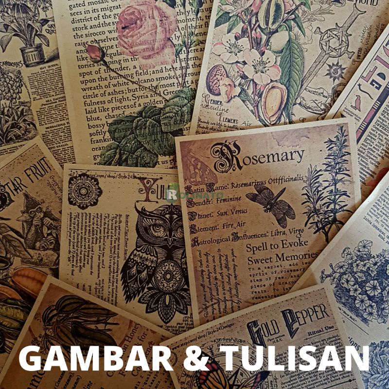 Jual Decorative Paper Vintage / Kertas Kliping Aesthetic Journal ...