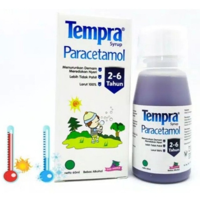 Jual TEMPRA Syrup 60 ml Paracetamol / Obat Panas Anak / Demam Sakit ...