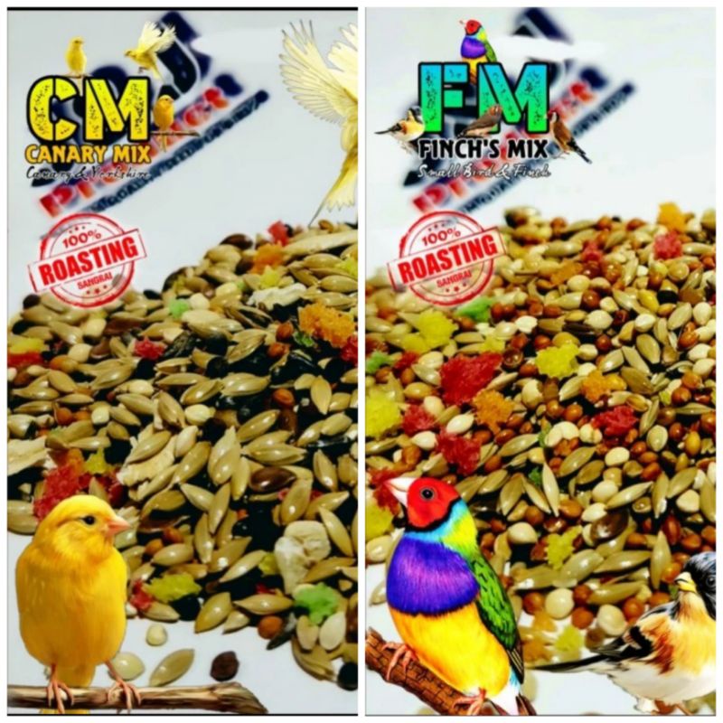 Jual PAKAN J&J CANARY MIX DAN FINCH MIX 1 KG MAKANAN BURUNG KENARI DAN ...