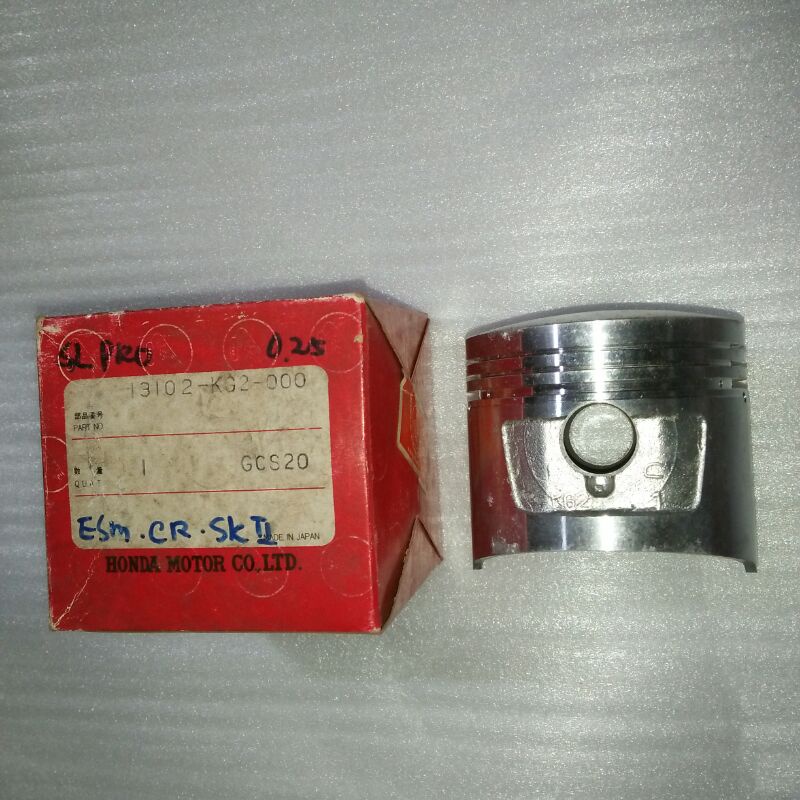 Jual piston seker seher piston only Honda GL Pro oversize 0.25 original kode part 13102 KG2 000 ...