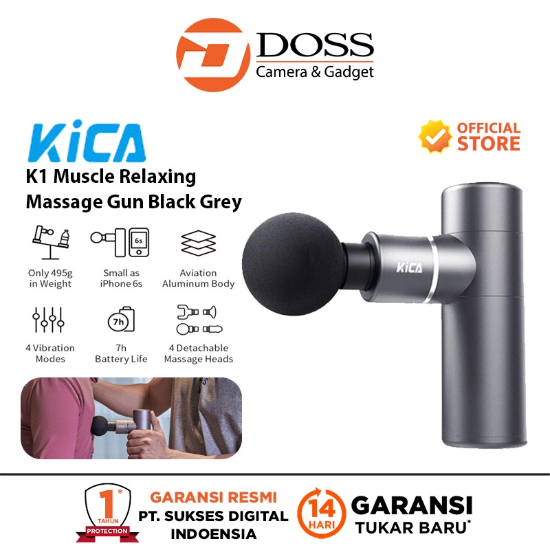 Jual Kica K1 Muscle Relaxing Massage Gun Black Grey | Shopee Indonesia
