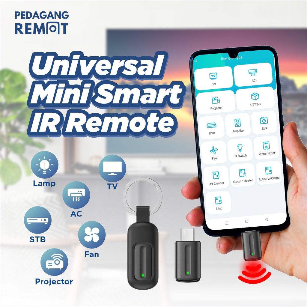 Jual PR Universal Mini Smart IR Remote for Android Smartphone Type C ...