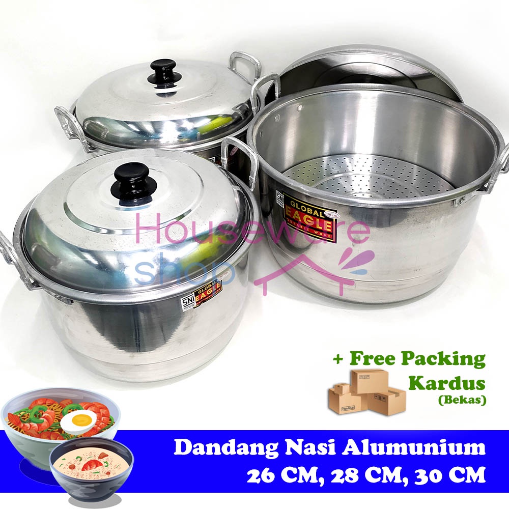 Jual Panci Dandang Steamer Kukus / Langseng + Saringan Global Eagle ...