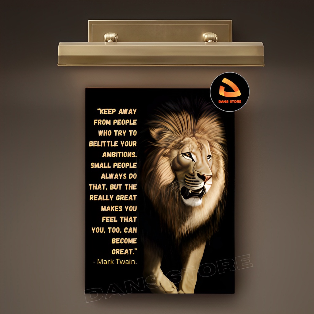 Jual Poster Singa Dan Kata Motivasi Lion Quotes Hiasan Dinding ...