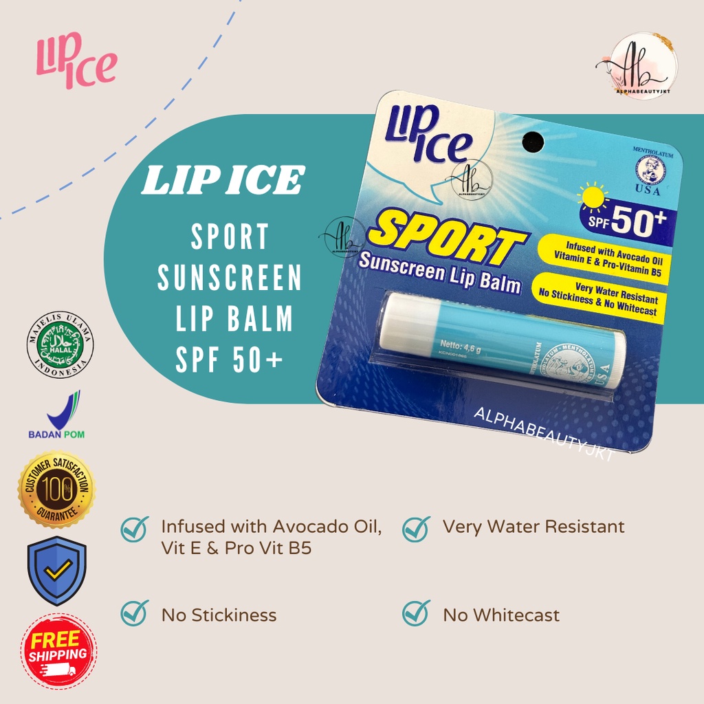 Jual [BUY 1 GET 1] - Lip Ice Sport Sunscreen Lip Balm SPF 50+ / Lip ...