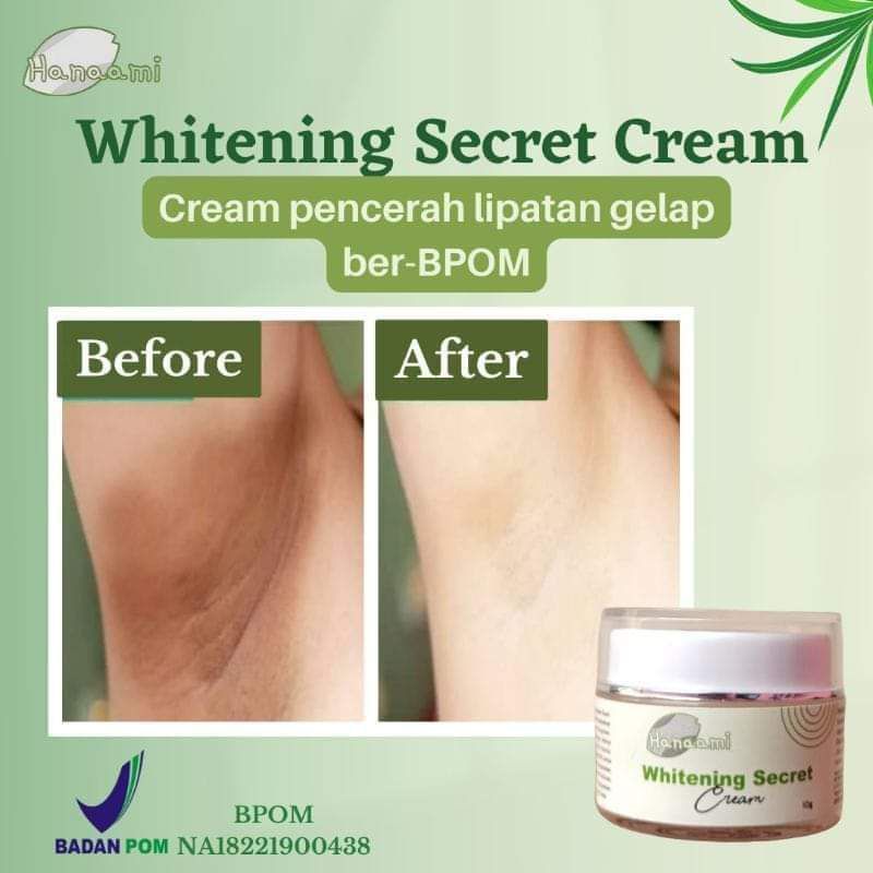 Jual WHITENING SECRET CREAM/HANAAMI/CREAM MASALAH LIPATAN/BPOM | Shopee ...