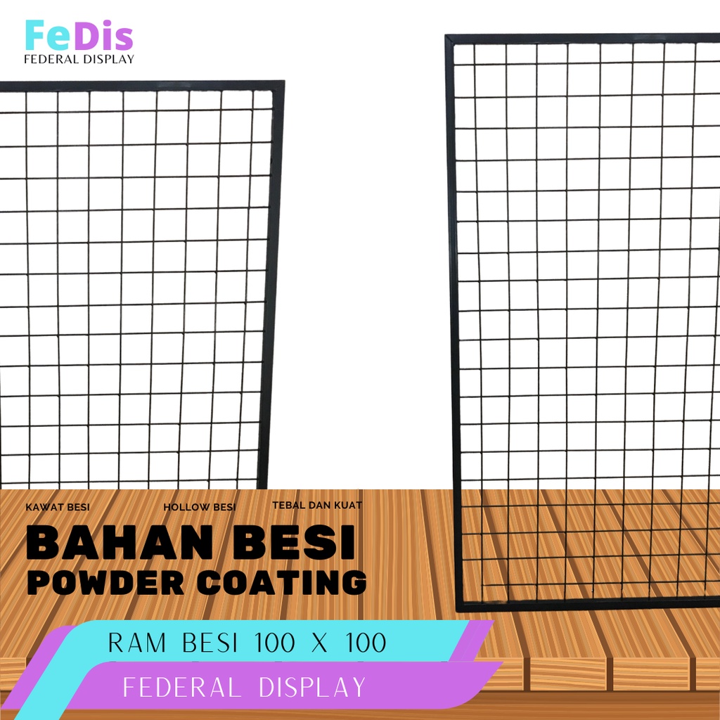 Jual RAM BINGKAI BESI TEBAL UKURAN 100 CM X 100 CM COATING | Shopee ...