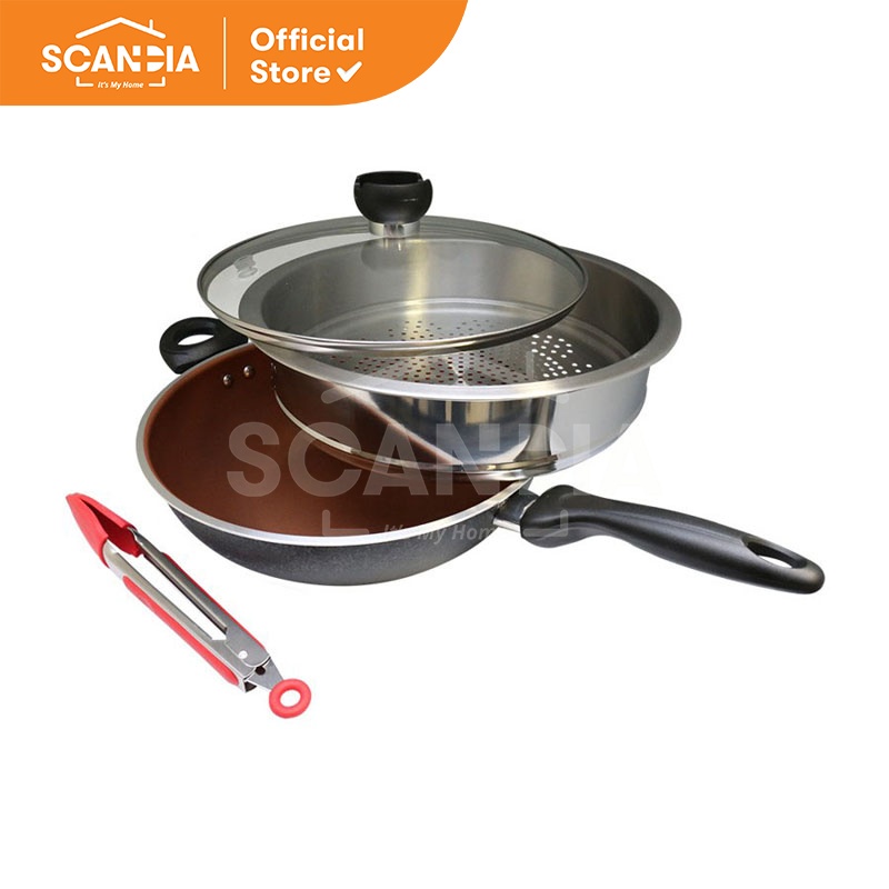 Jual SCANDIA Crio Chef Copper Steamer WPK Combo 30 Cm + Tong | Shopee ...