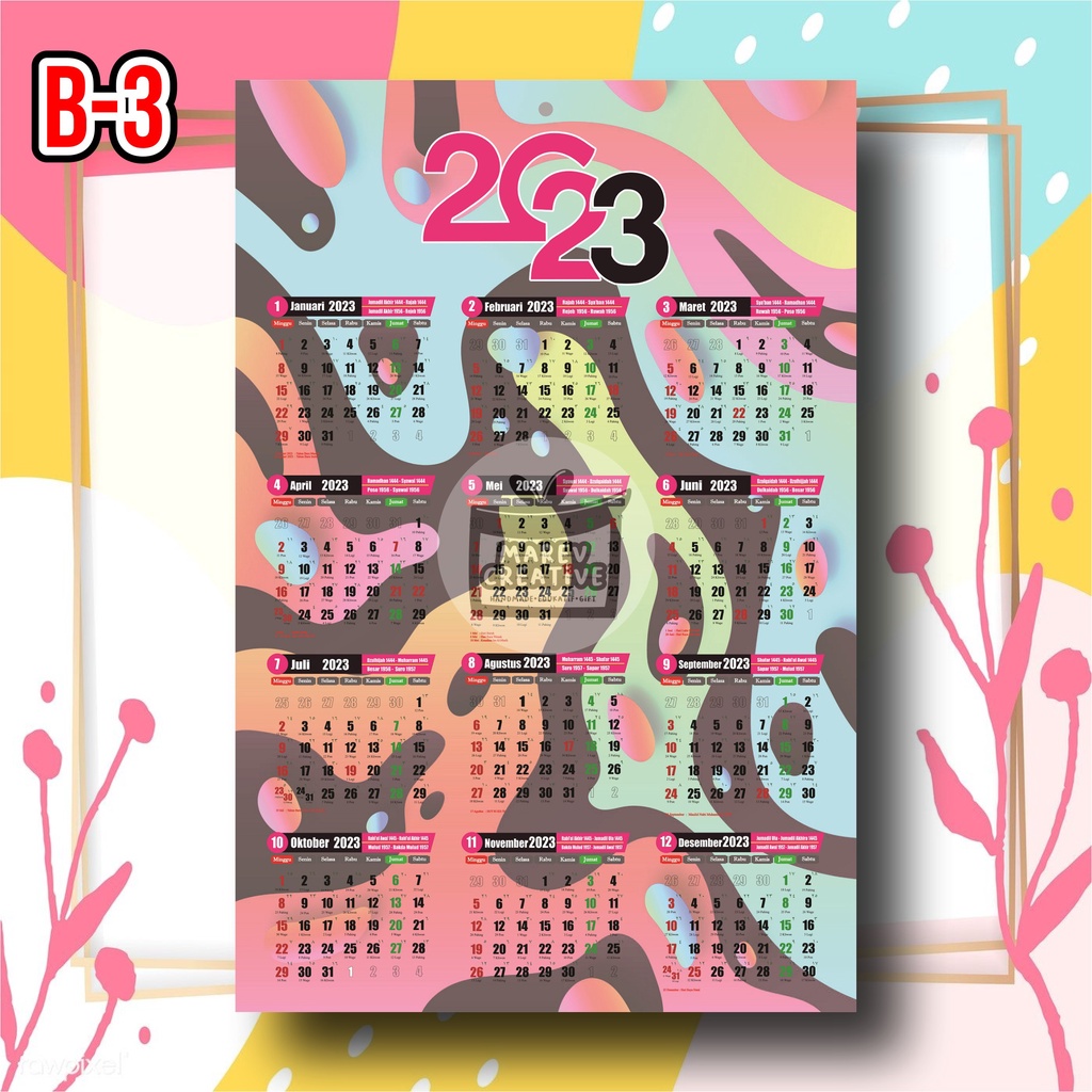 Jual Kalender 2023 : Kalender , Kalender 2023 aesthetic , Kalender ...