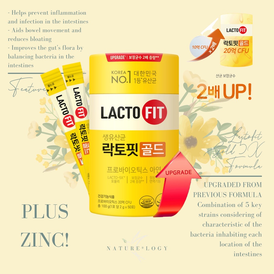 Jual LACTO-FIT Probiotics Gold 1 BOX @50sticks (Korea Probiotik ...