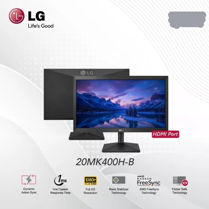 Jual MONITOR LED LG 20 INCH 20MK400H-B (19.5 INCH/1366X768/TN PANEL/D-SUB/HDMI) | Shopee Indonesia